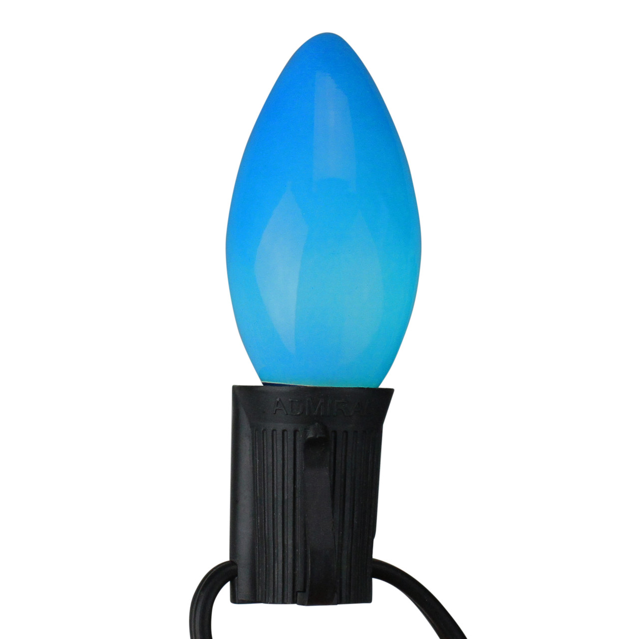 Set of 4 Opaque Blue C9 Christmas Candelabra Replacement Bulbs ...