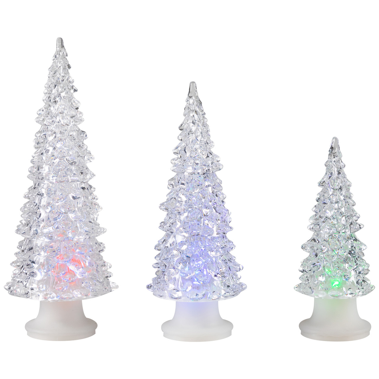 Set of 3 Color Changing LED Lighted Christmas Trees | Christmas Central