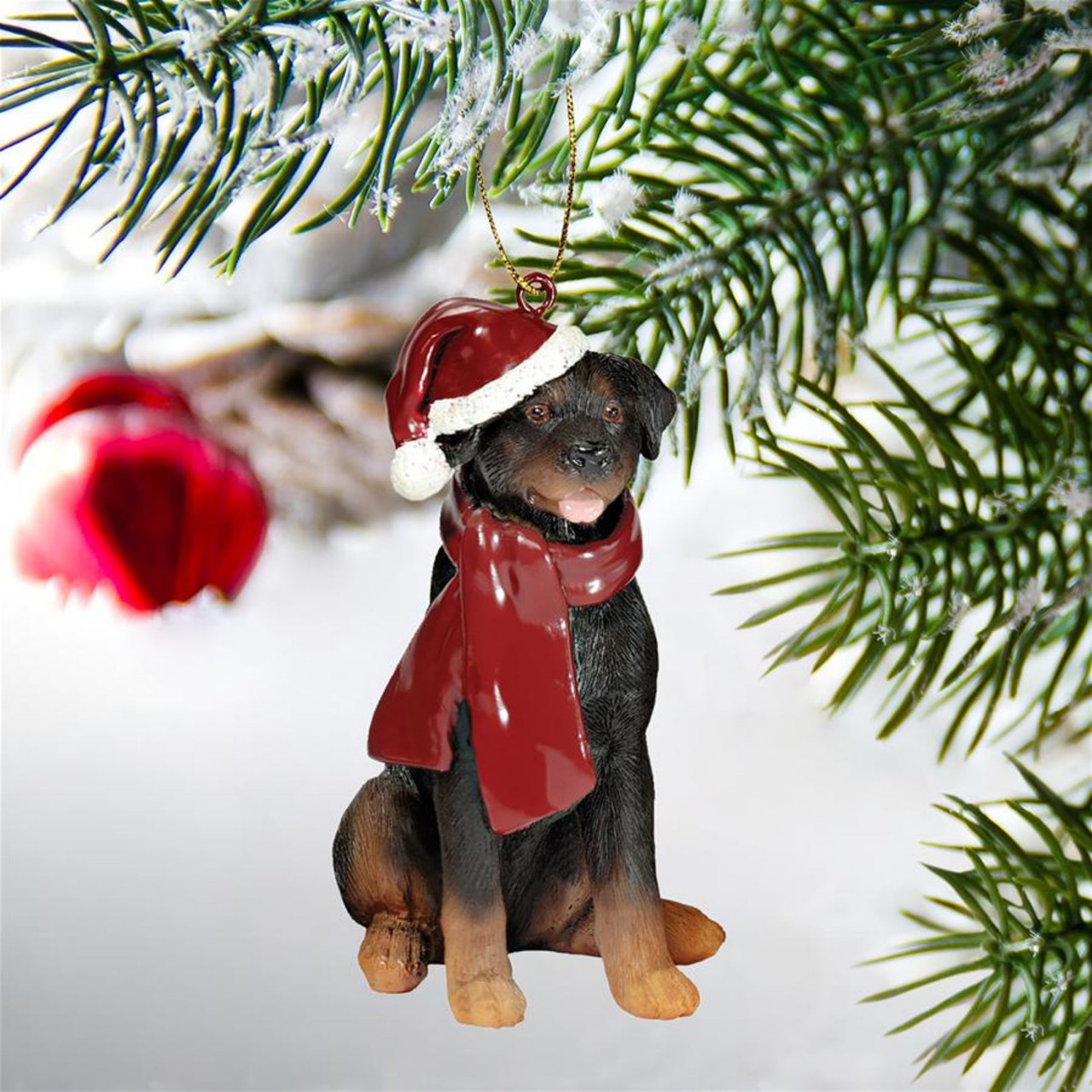 Rottweiler Dog Christmas Ornament - 4" | Christmas Central