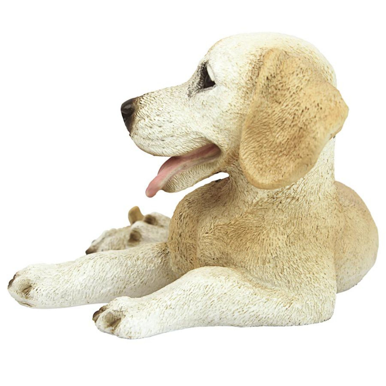 10" Relaxing Yellow Labrador Puppy Dog Statue | Christmas Central