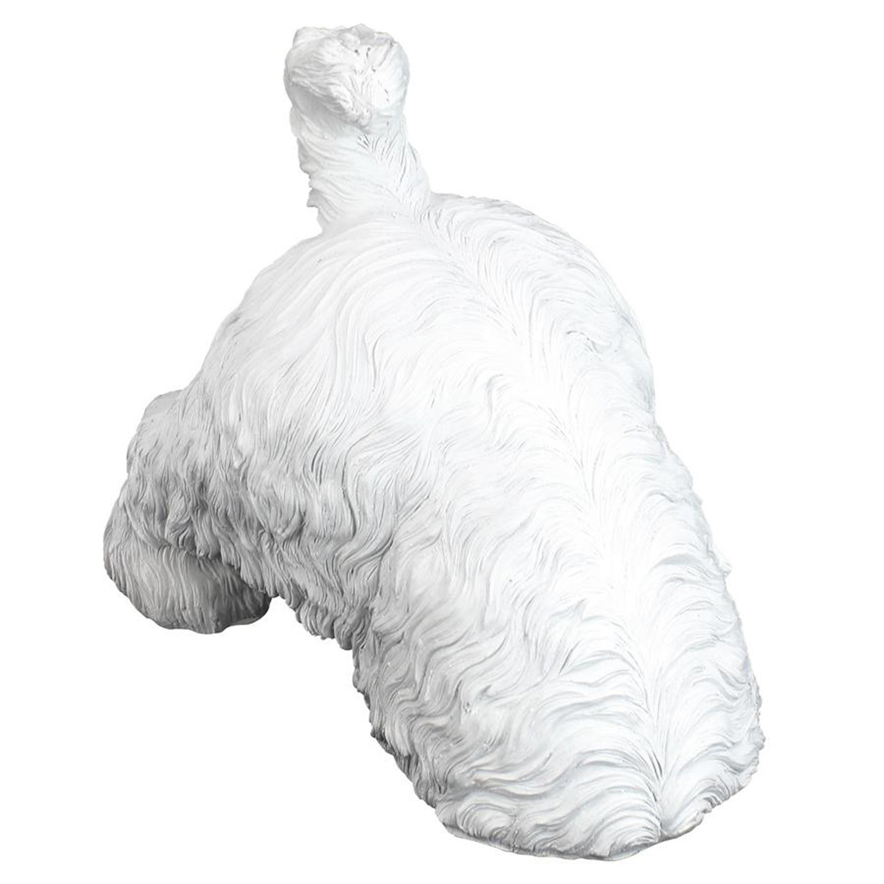 12" White Highland Terrier Digging Dog Outdoor Statue | Christmas Central