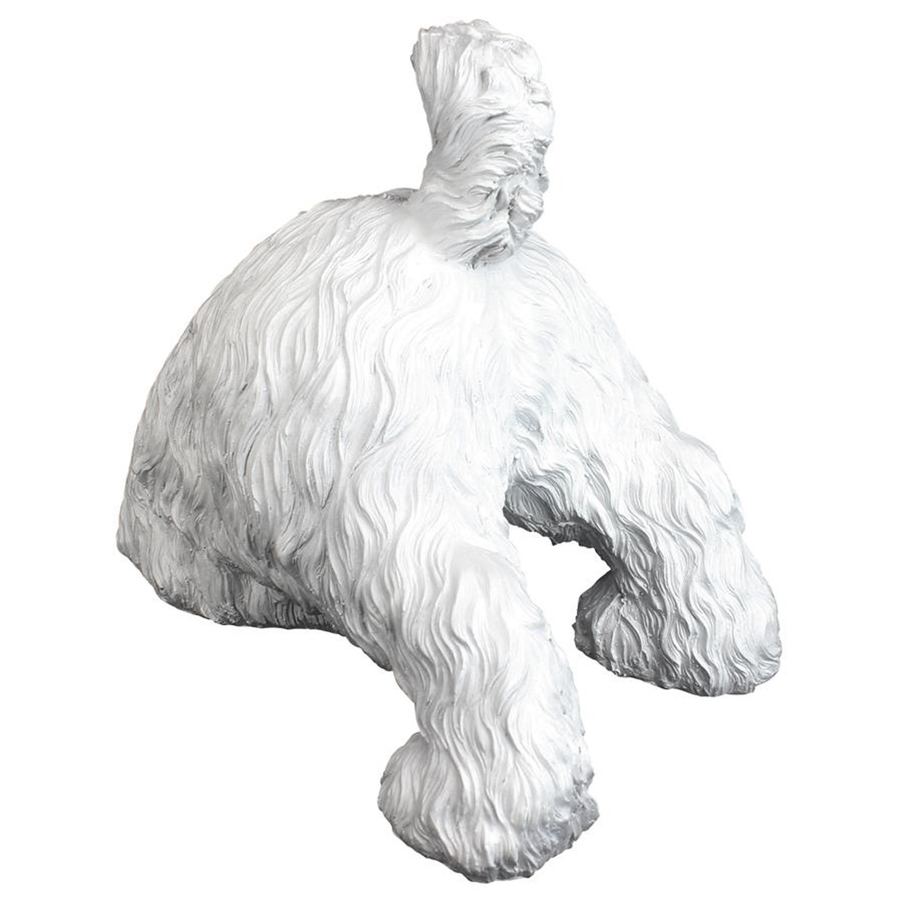12" White Highland Terrier Digging Dog Outdoor Statue | Christmas Central