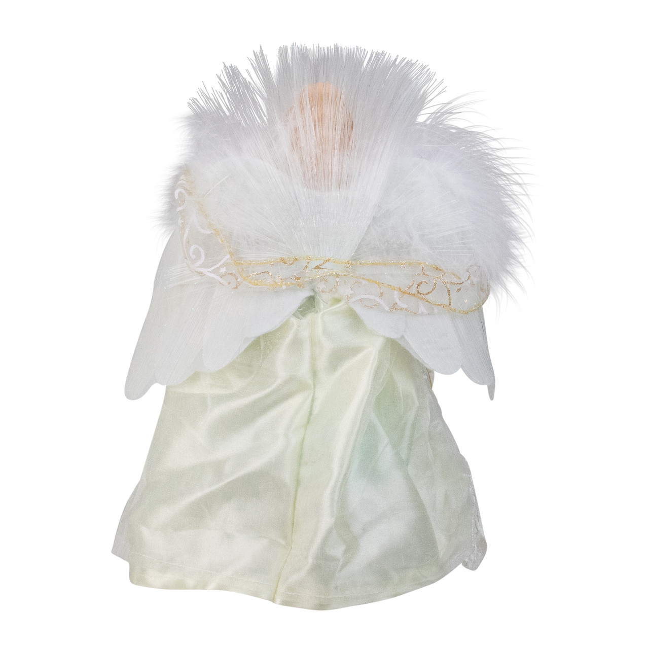 12" Elegant Cream & White LED Light Angel Christmas Tree Topper ...
