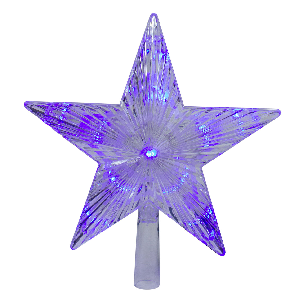 9.5" Lighted Color Changing 5 Point Star Tree Topper - White & Blue LED ...