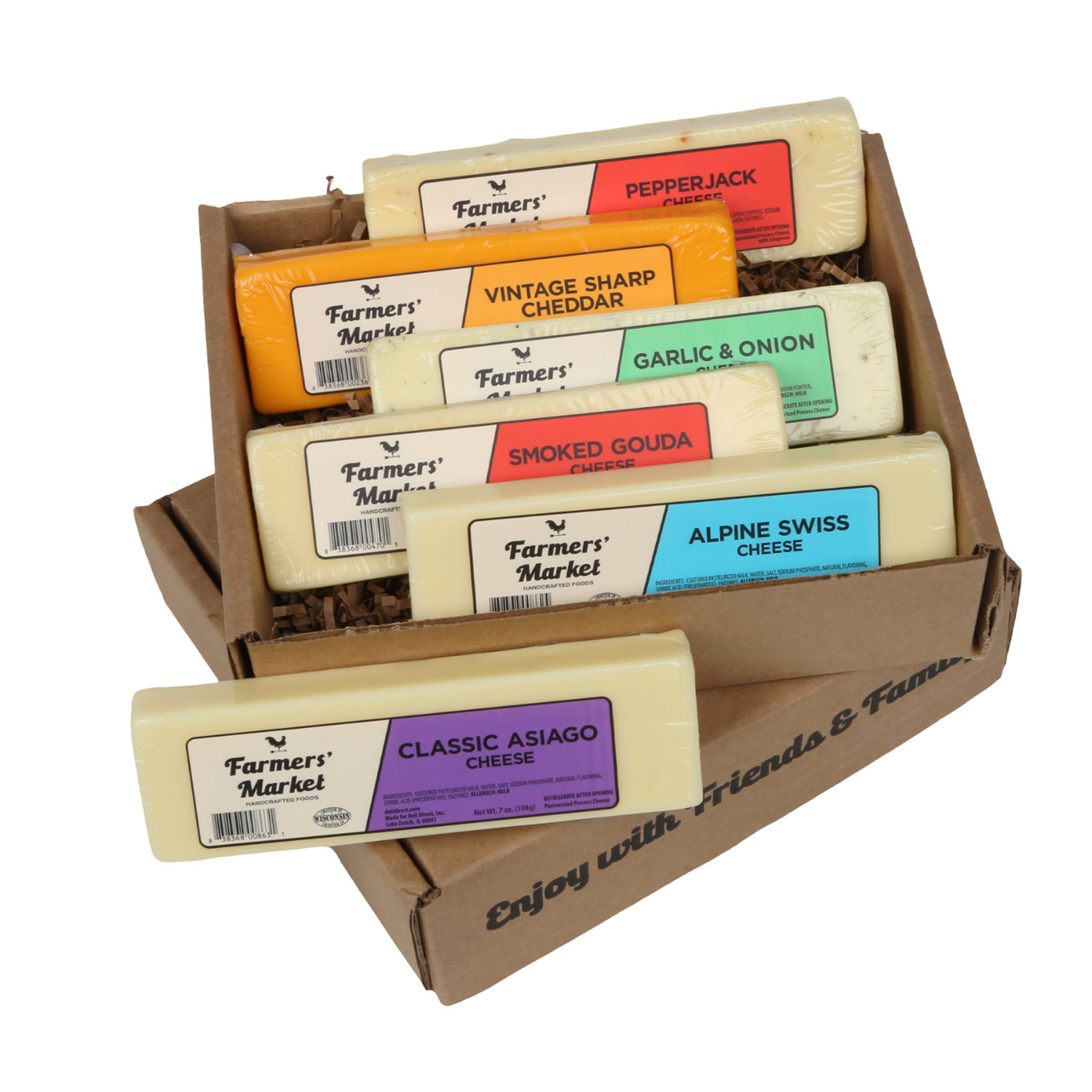 6ct Farmers' Market Variety Cheese Block 7 oz. each | Christmas Central