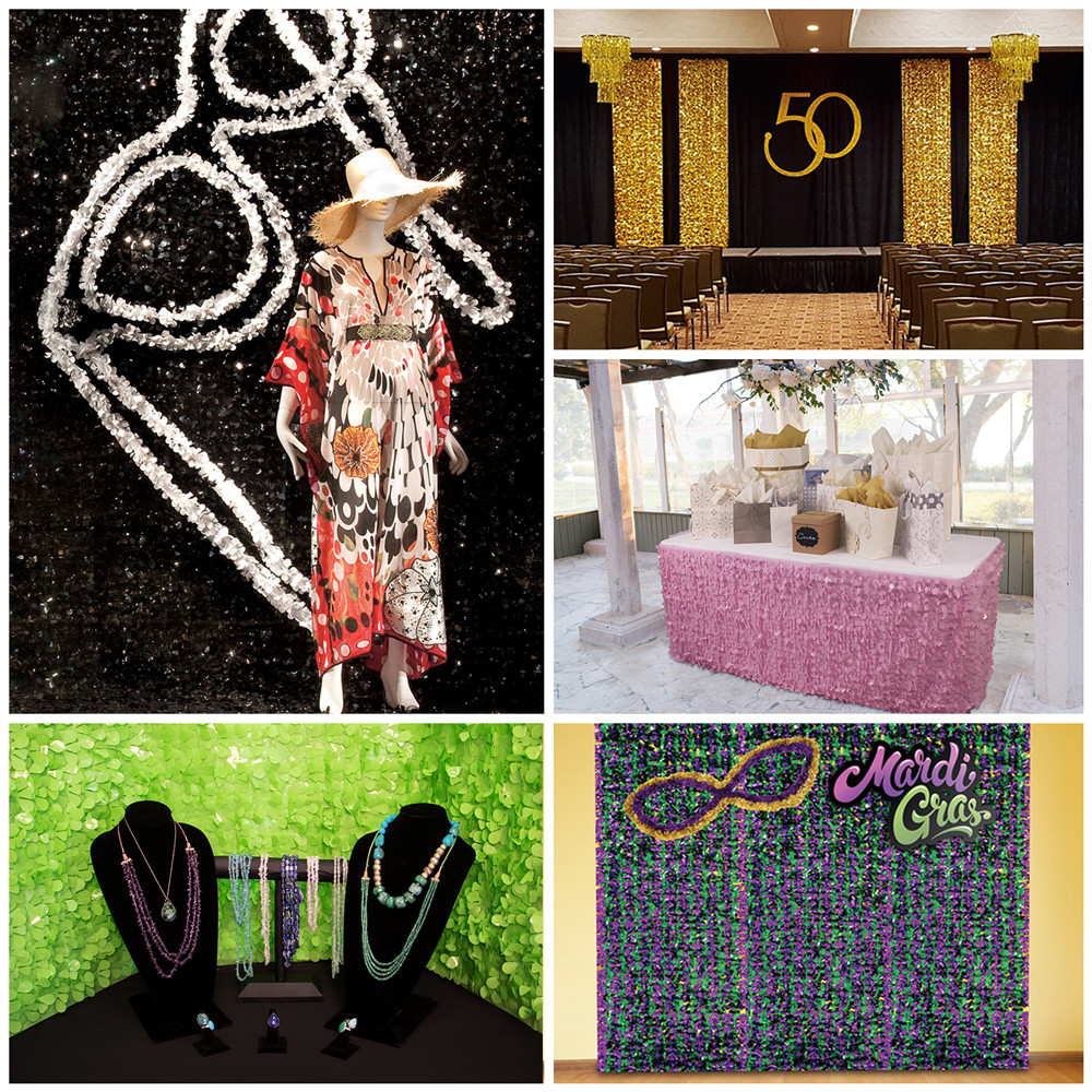 15' Shiny Bronze Metallic Floral Sheeting Party Streamers | Christmas ...