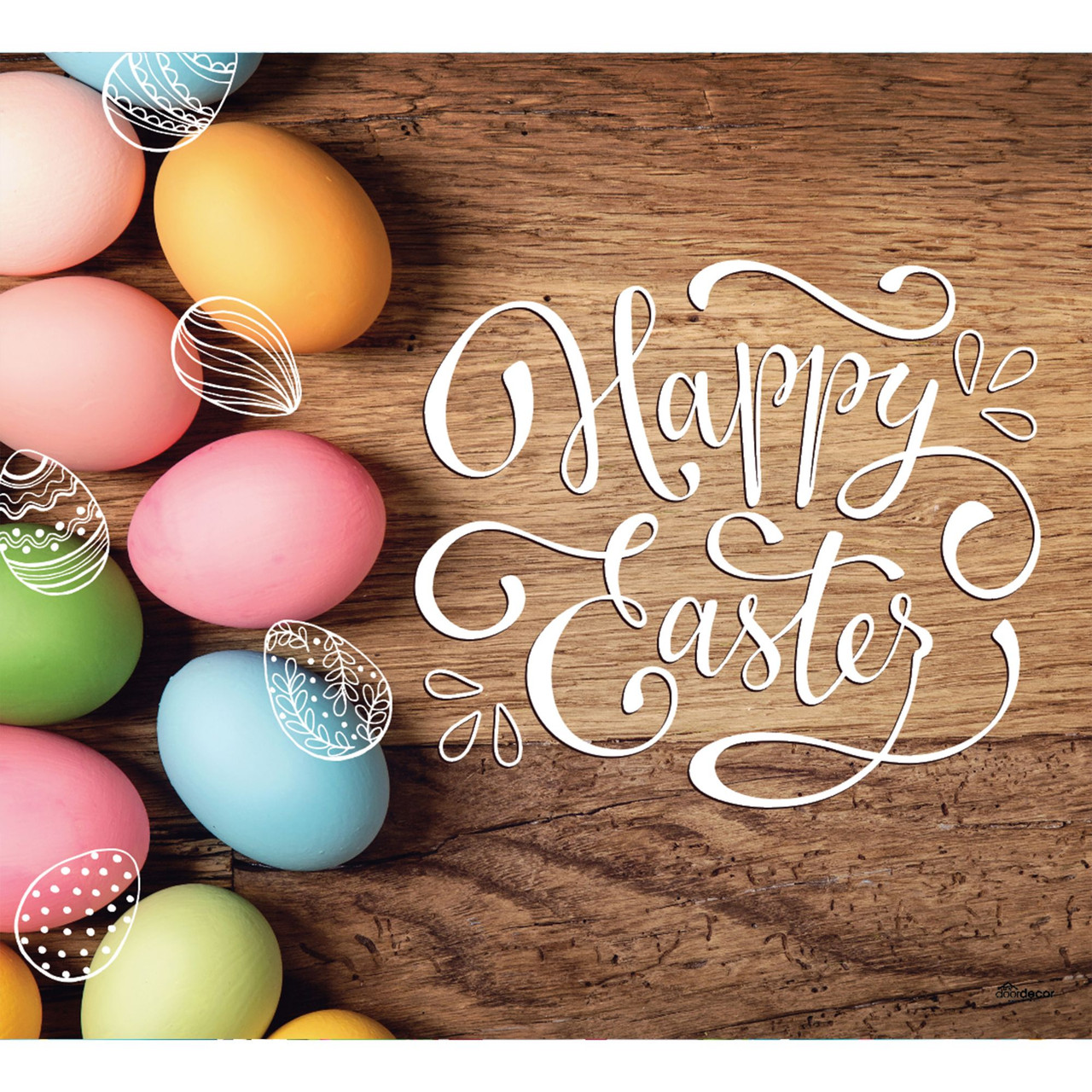 7' x 8' Brown & Pink Eggs Easter Single Car Garage Door Banner ...
