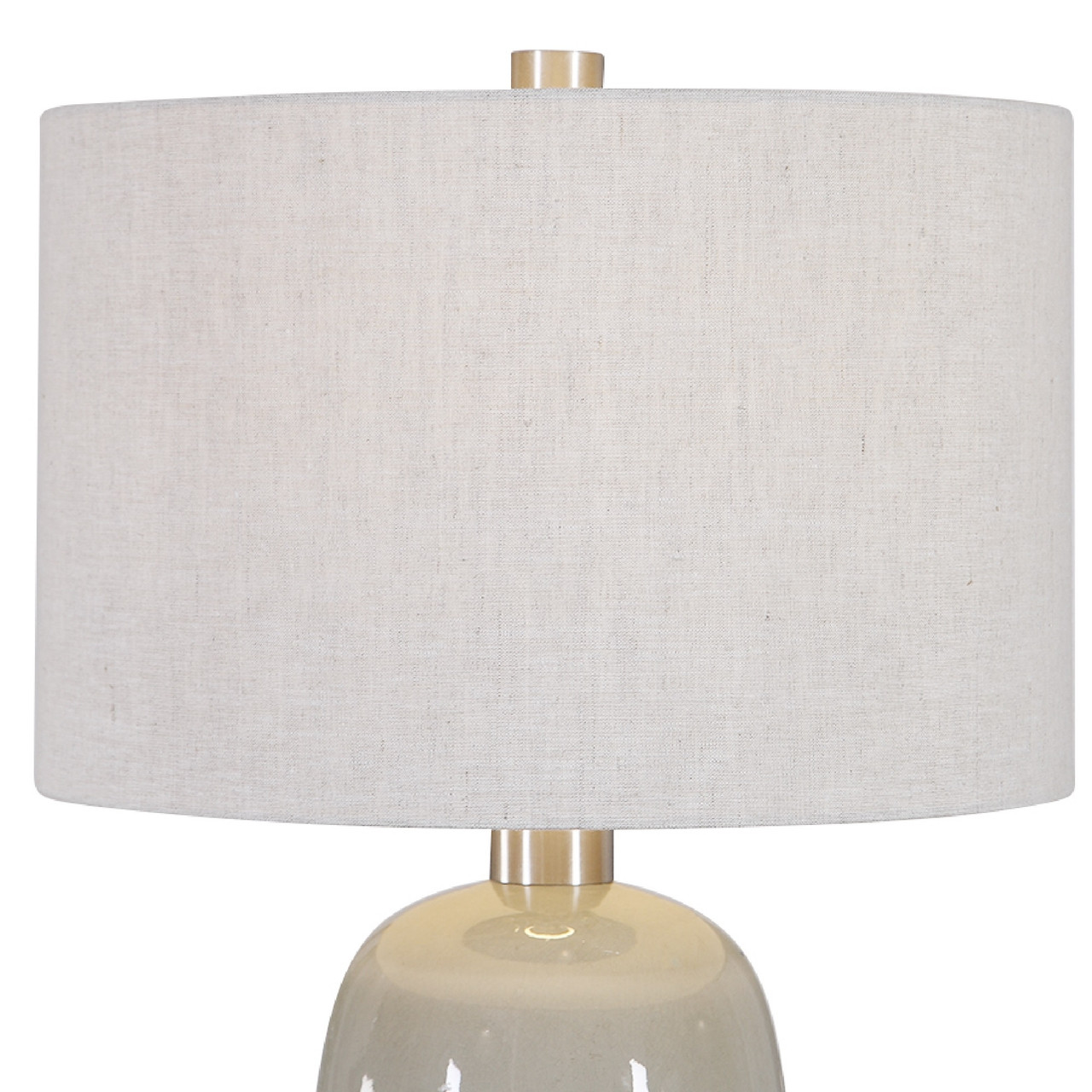 Terracotta Rust Table Lamp with Gray Drum Shade - 30.25" -*Brown ...