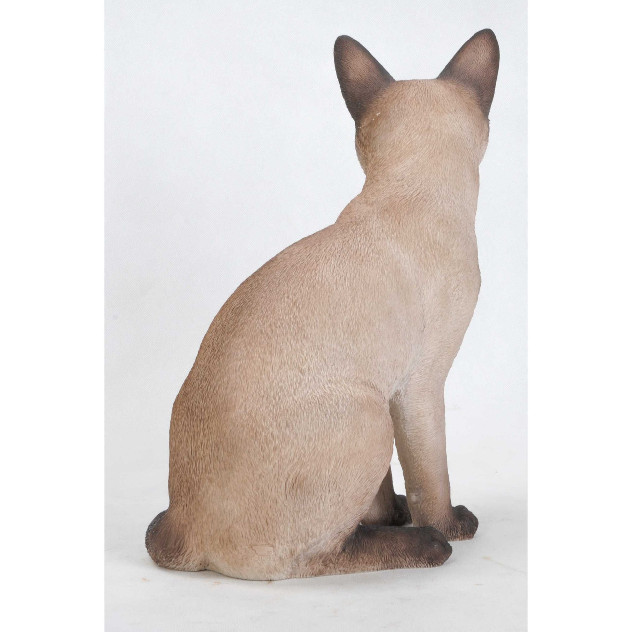 Sitting Siamese Cat Outdoor Garden Statue - 13.5