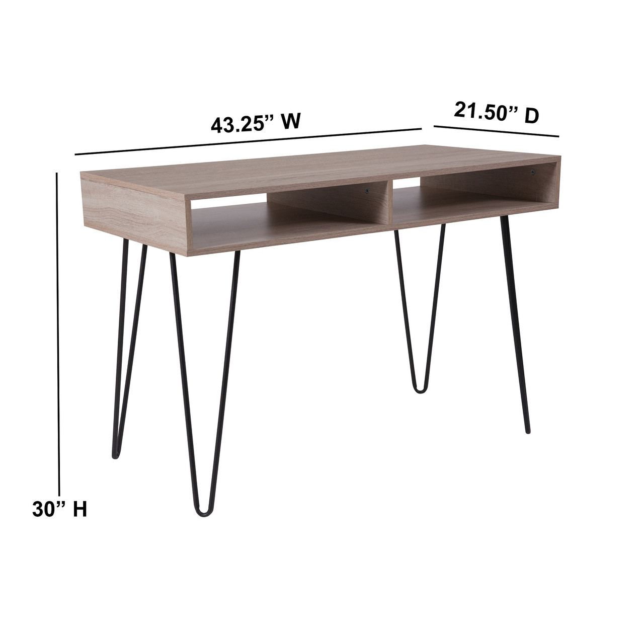 43.25" Brown & Black Contemporary Rectangle Computer Table | Christmas ...