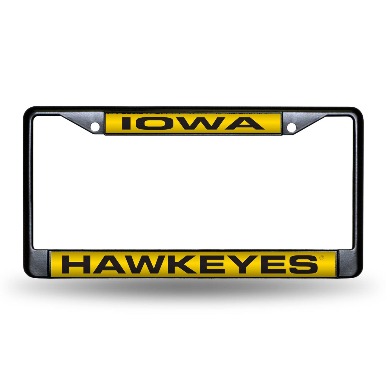 6" x 12" College Iowa Hawkeyes Black & Yellow License Plate Cover ...