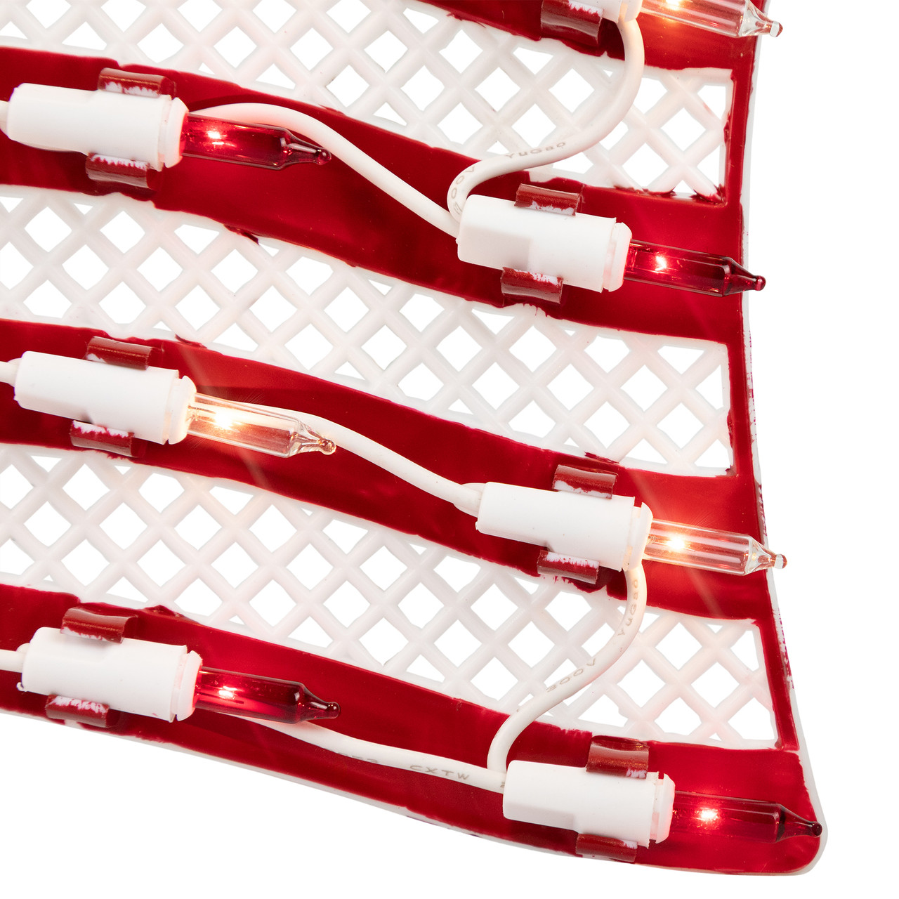 Lighted American Flag Patriotic Window Decoration - 14" | Christmas Central