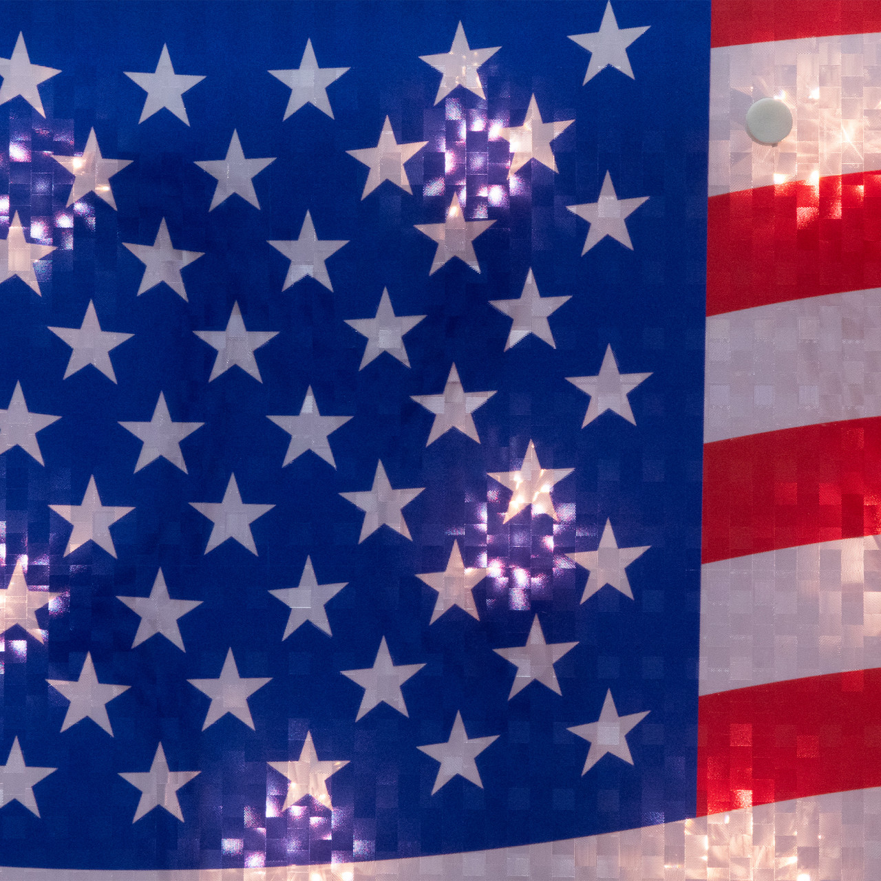 Lighted Holographic American Flag Window Decoration - 17" - Clear ...