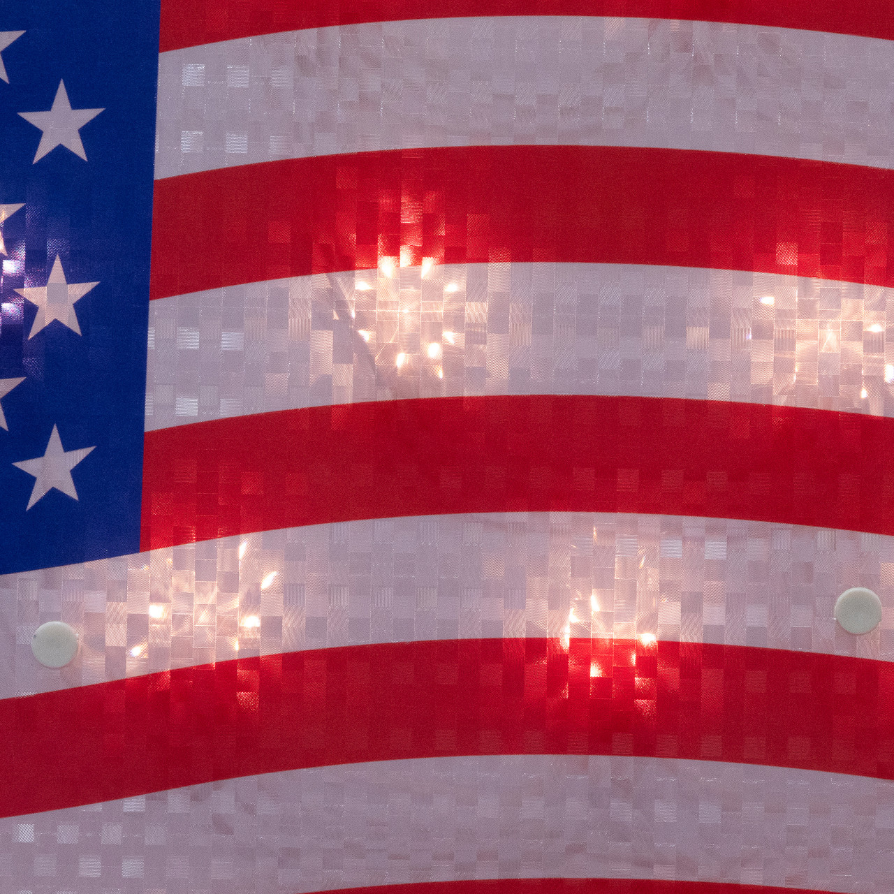 Lighted Holographic American Flag Window Decoration - 17" - Clear ...