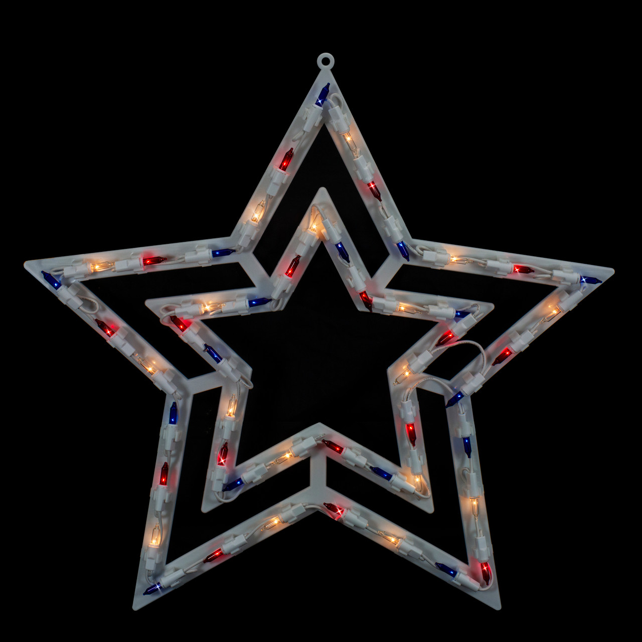 Lighted Patriotic Star Window Decoration - 17" | Christmas Central