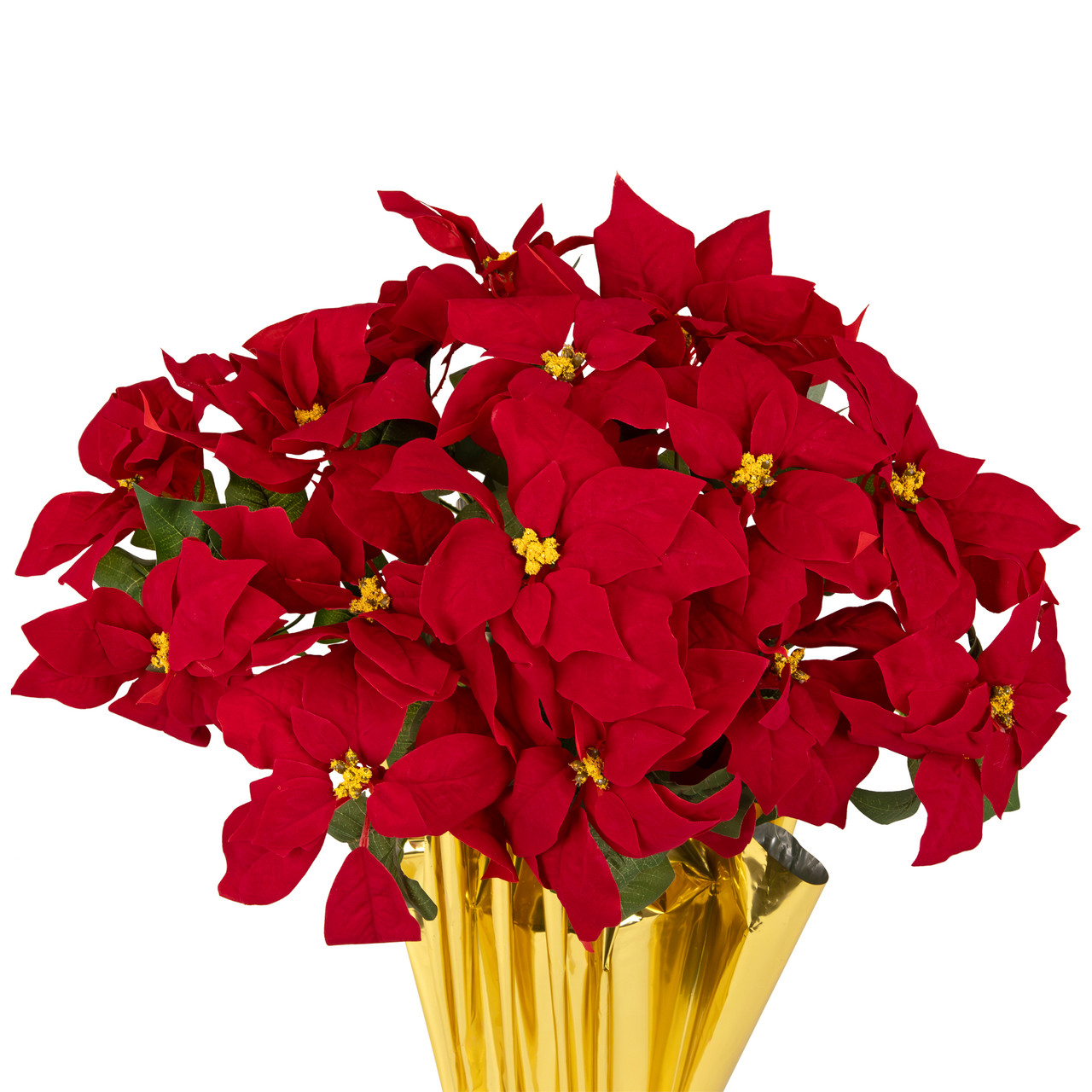 26 Potted Red Artificial Poinsettia Christmas Arrangement Christmas