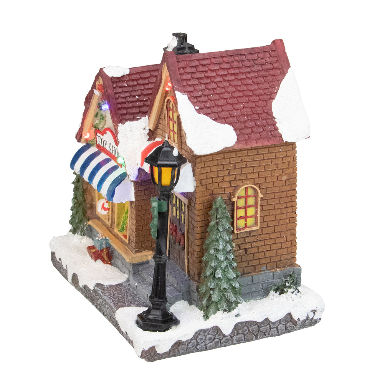 5.75" LED Lighted Christmas Village Toy Shop Table Top Decoration ...
