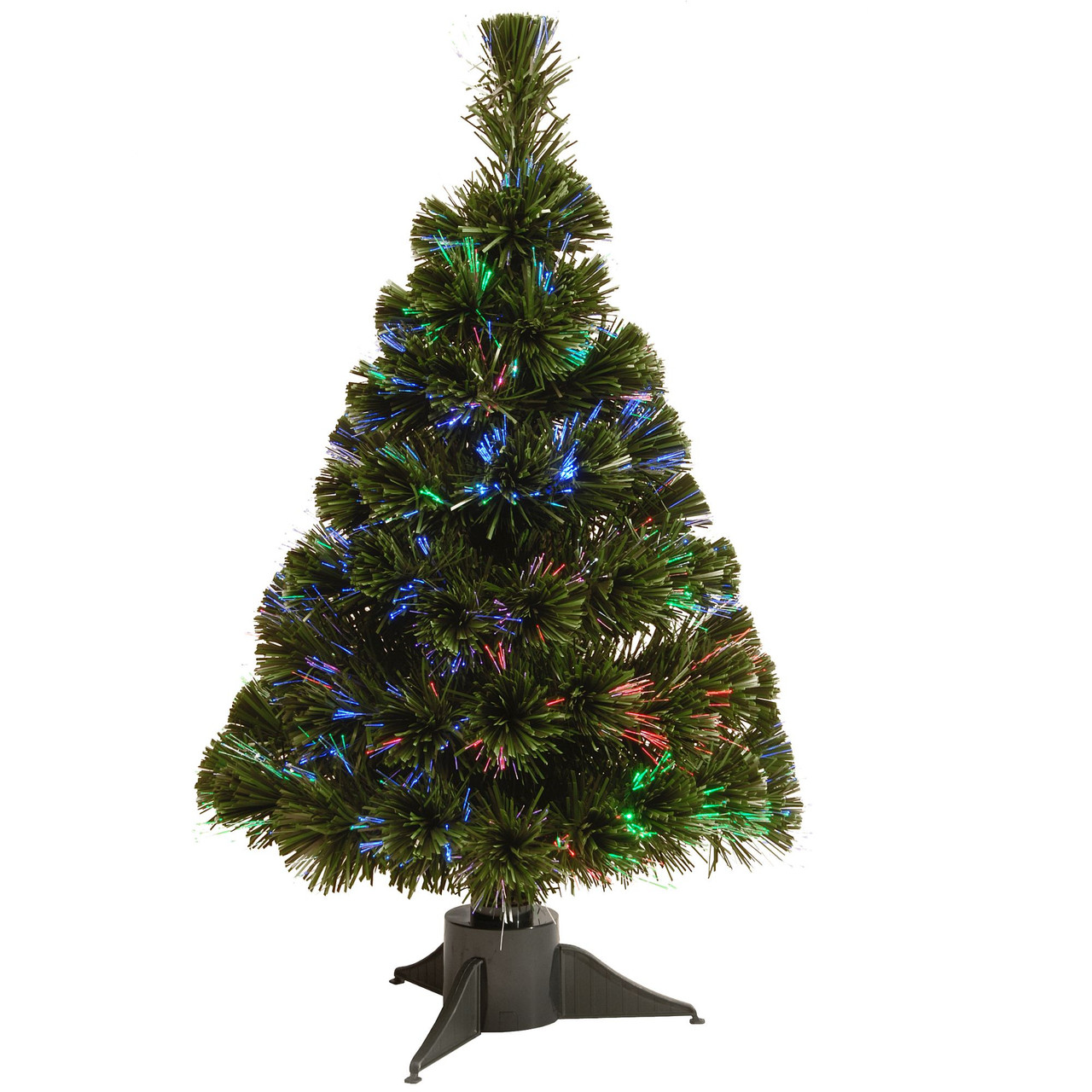 24" Pre-Lit Ice Artificial Fiber Optic Christmas Tree – Multicolor LED ...
