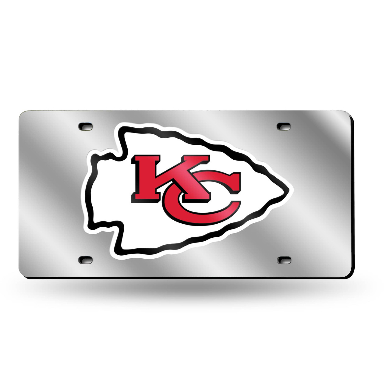 6" x 12" Red & White NFL Kansas City Chiefs Tag | Christmas Central