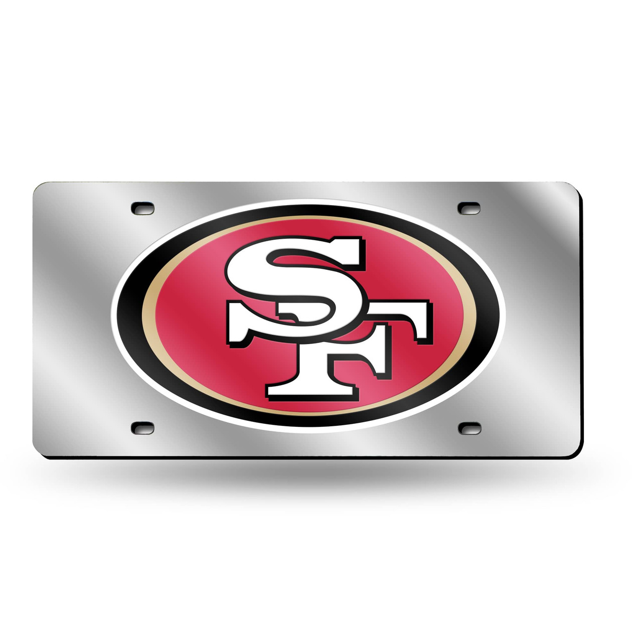 6" x 12" Silver Colored & White NFL San Francisco 49ers Tag | Christmas ...