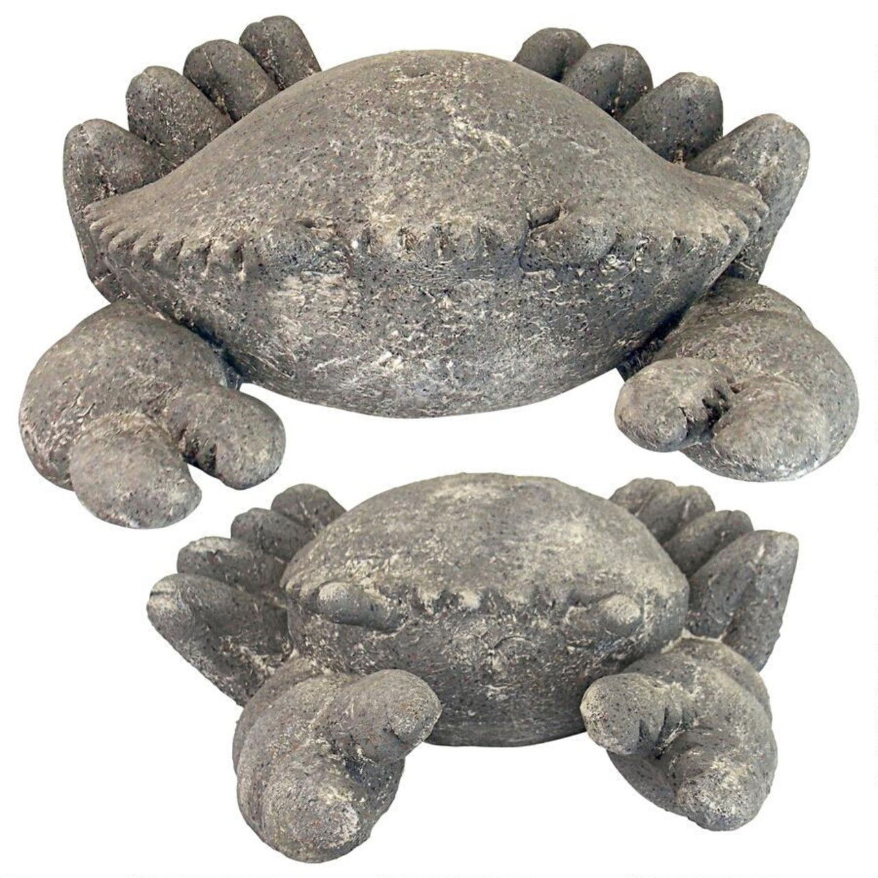 Set of 2 Cantankerous Crab Outdoor Garden Statues 19" | Christmas Central