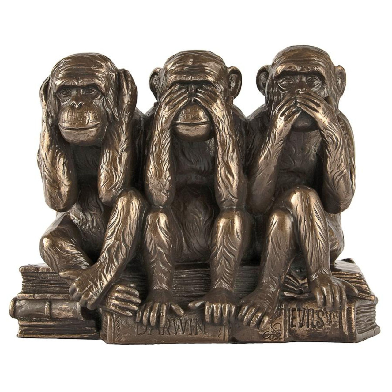 The Hear-No, See-No, Speak-No Evil Monkeys Statue - 7" | Christmas Central