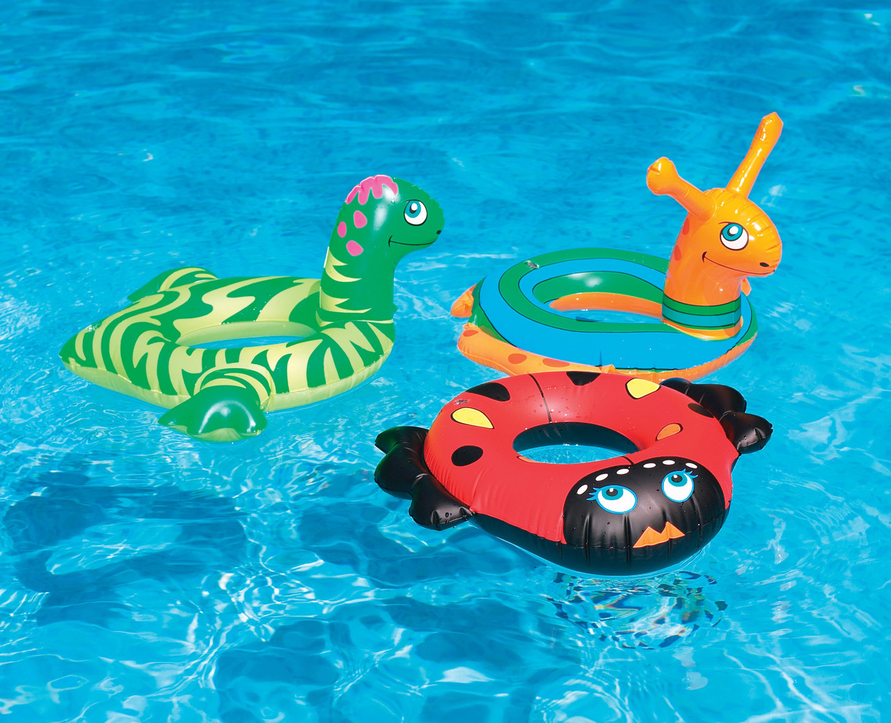 Red & Black Inflatable Ladybug Swim Ring Tube Pool Float, 24-inch ...