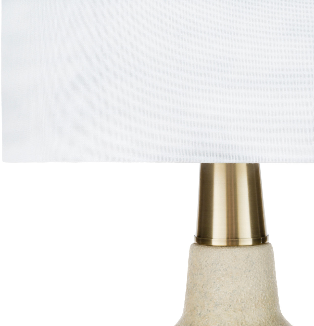 28.25" Contemporary Textured Concrete Body Table Lamp with White Linen ...