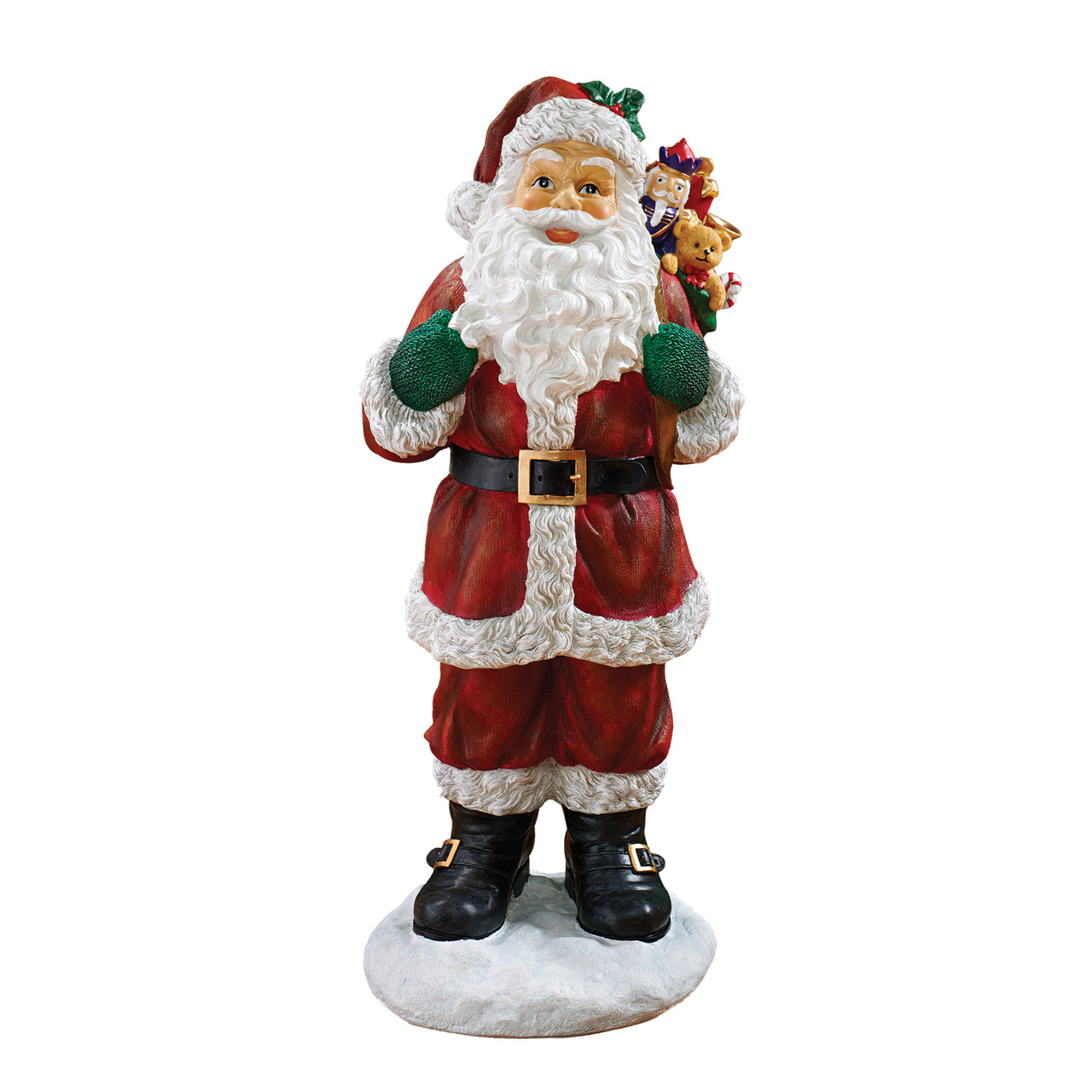 32" Santa Visiting Holiday Statue | Christmas Central