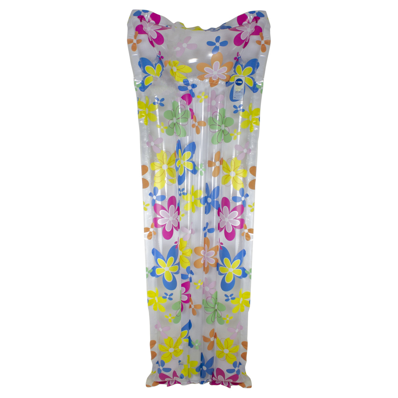 6' Blue & Yellow Flowers Inflatable Swimming Pool Float | Christmas Central