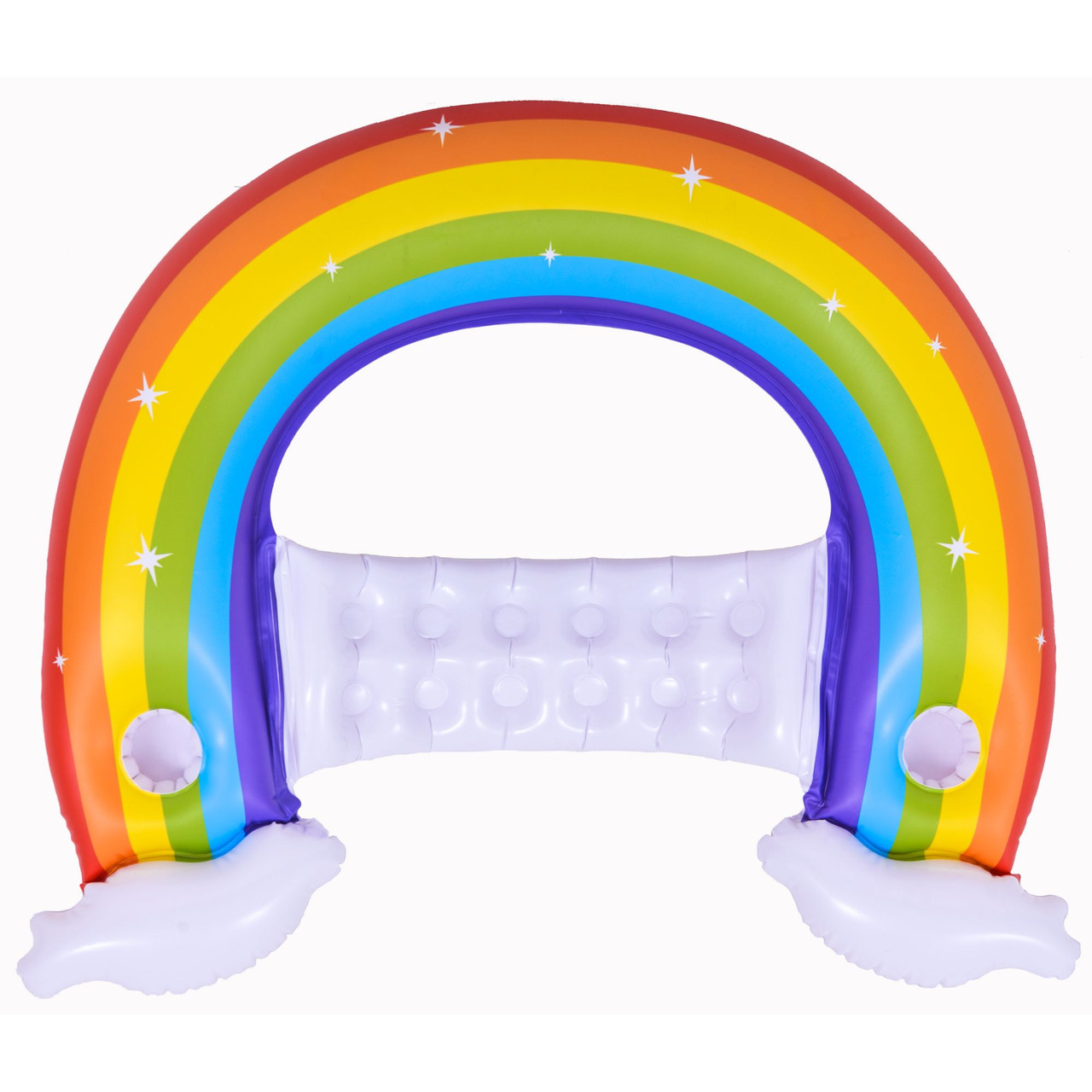 58" Inflatable Rainbow Swimming Pool Lounge Chair | Christmas Central