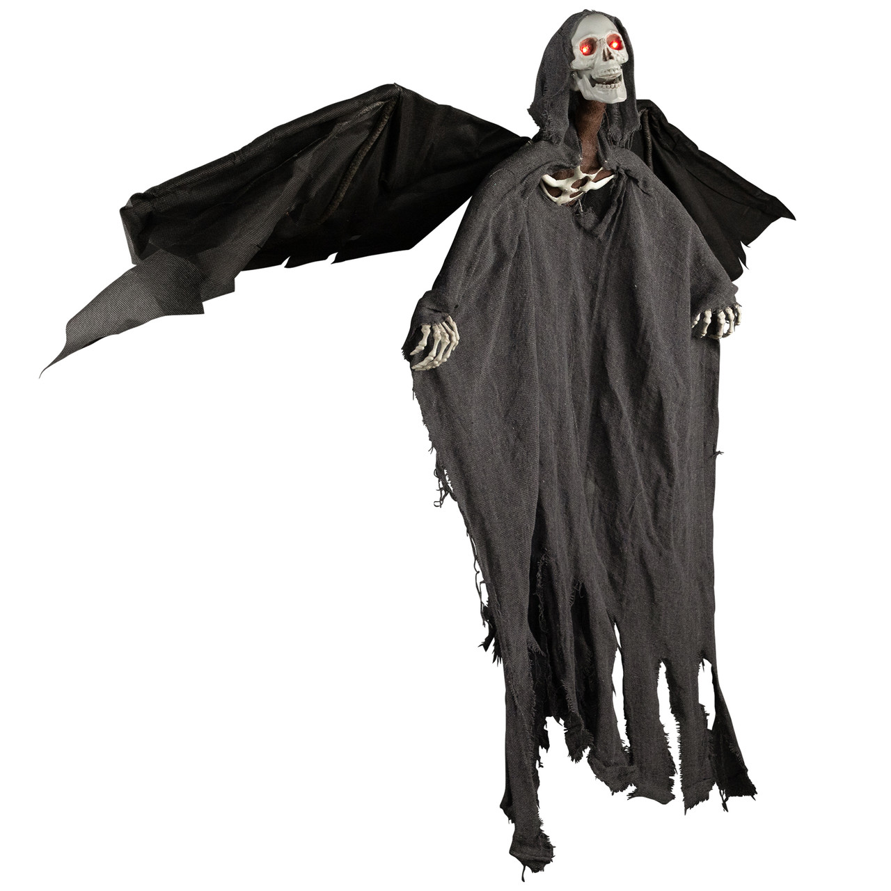 50" LED Lighted & Animated Winged Grim Reaper Halloween Decoration ...