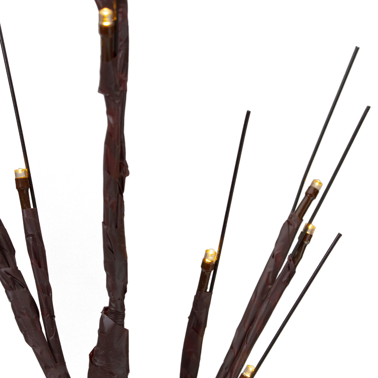24" Lighted Brown Birch Twig Artificial Christmas Tree - Warm White LED ...