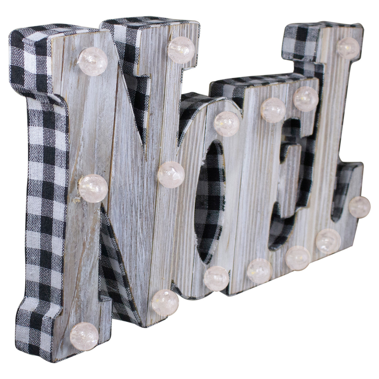 Lighted 3D Wooden "NOEL" Christmas Decoration - 17" | Christmas Central