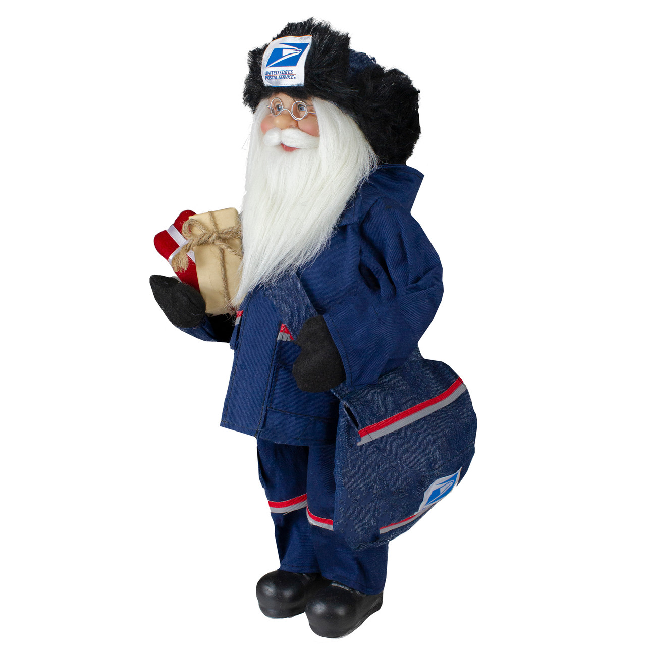 18" United States Postal Service Mail Carrier Santa Claus Standing ...