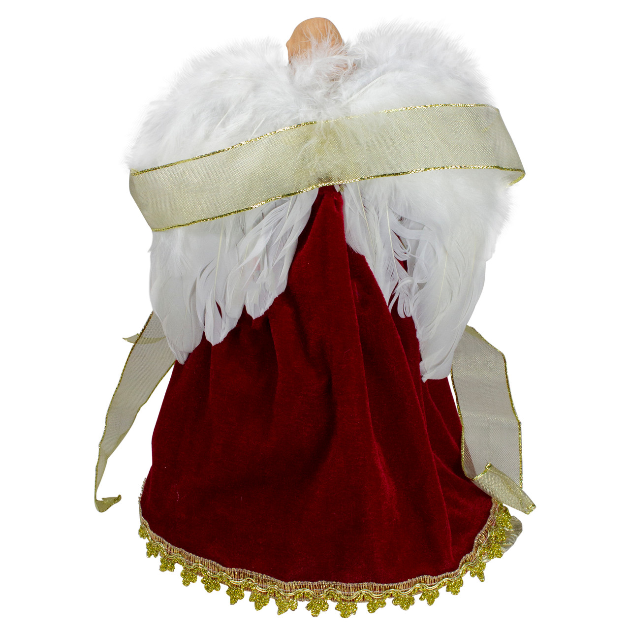 14" Red & Gold Traditional Angel Christmas Tree Topper - Unlit ...