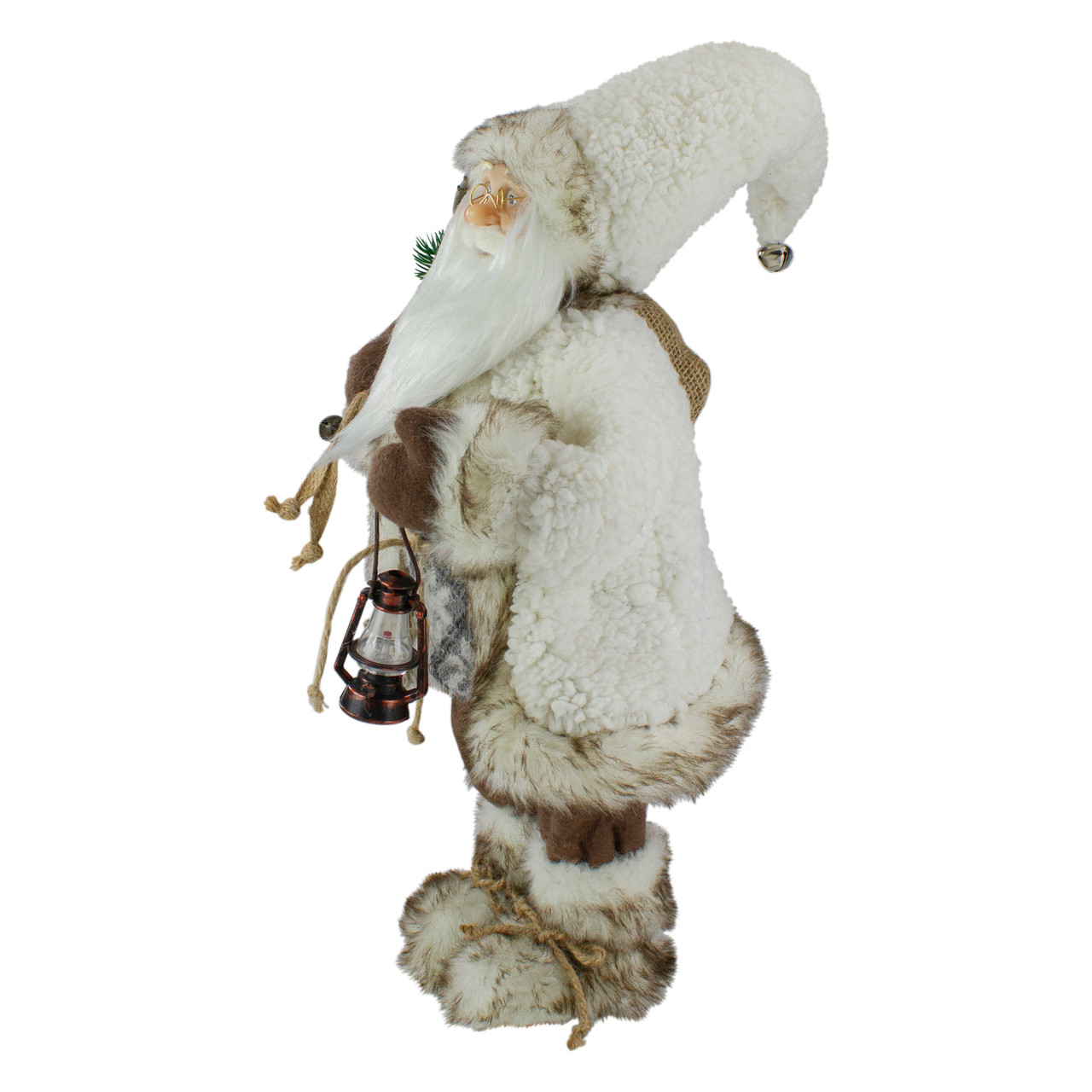 12"Standing Snow Lodge Santa Christmas Figure with a Lantern ...