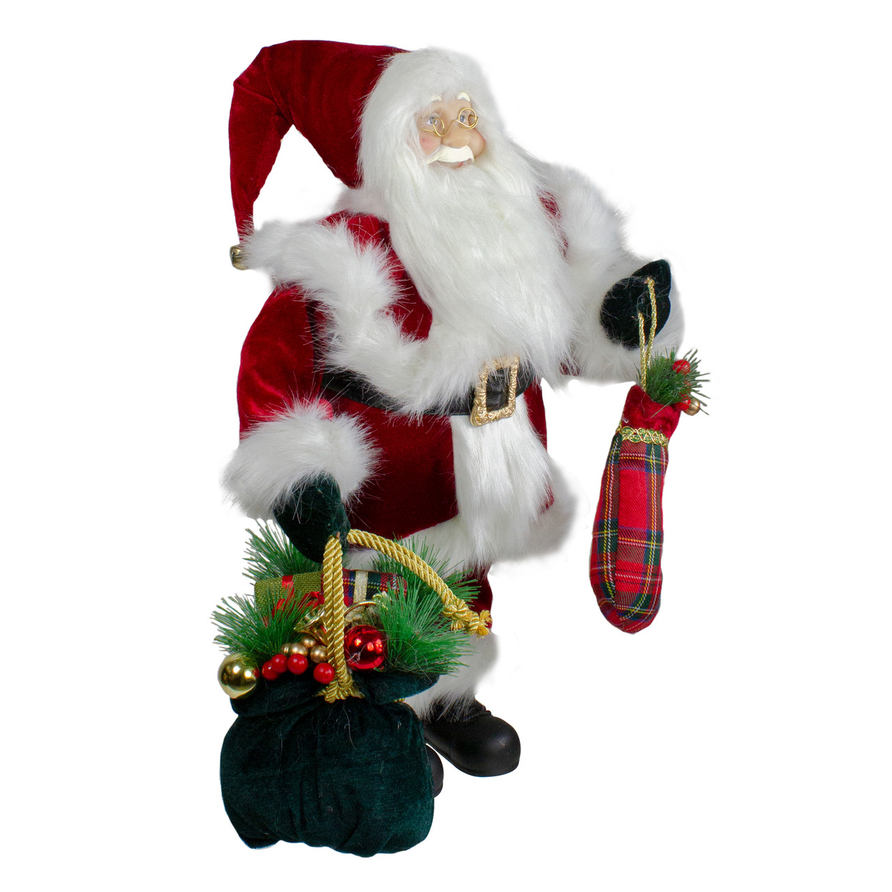 18" Standing Santa with Presents Christmas Figure | Christmas Central