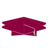 Club Pack of 12 Maroon 3-D Graduation Cap Party Table Centerpiece 10.5 ...