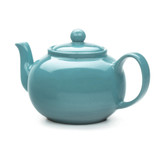 9.5" Turquoise Green Solid 42 Oz. Stoneware Teapot | Christmas Central