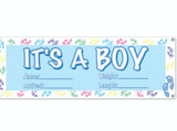 Club Pack of 12 Blue 'It’s A Boy' New Baby Sign Banners 5' | Christmas ...