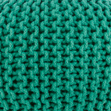 20" x 14" Hermosa Peppermint Green Hand Crafted Cotton Round Pouf ...