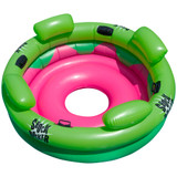 75" Bright Green & Pink Inflatable Shock Rocker Swimming Pool Float Toy ...