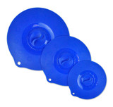 Set of 3 Blue Shimmering Lids 11.25" | Christmas Central