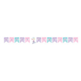 Club Pack of 12 Blue & Pink Happy Birthday Party Banner 64.25 ...