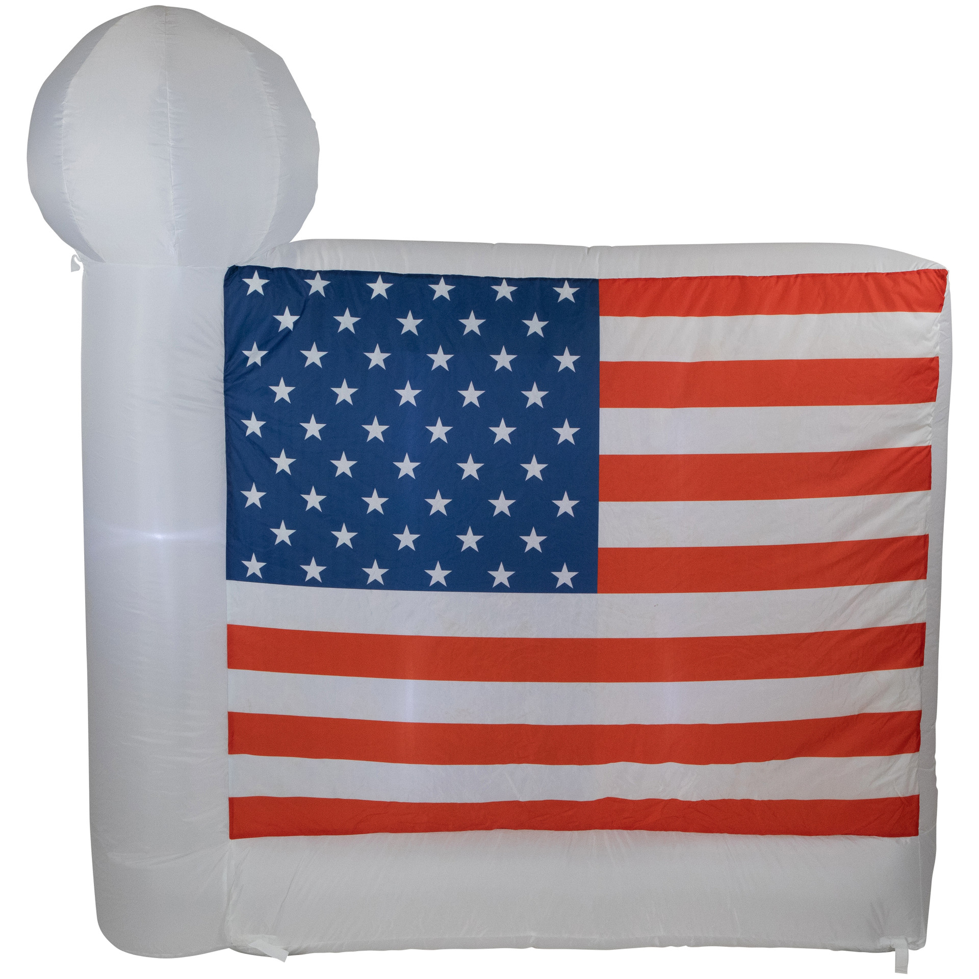 6' Inflatable Fourth of July Lighted American Flag Yard Art Decoration ...
