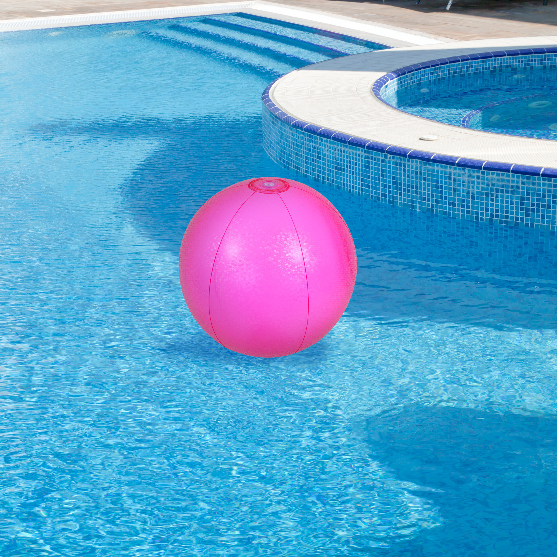 Mosaic Inflatable Beach Ball - 20" - Pink | Christmas Central