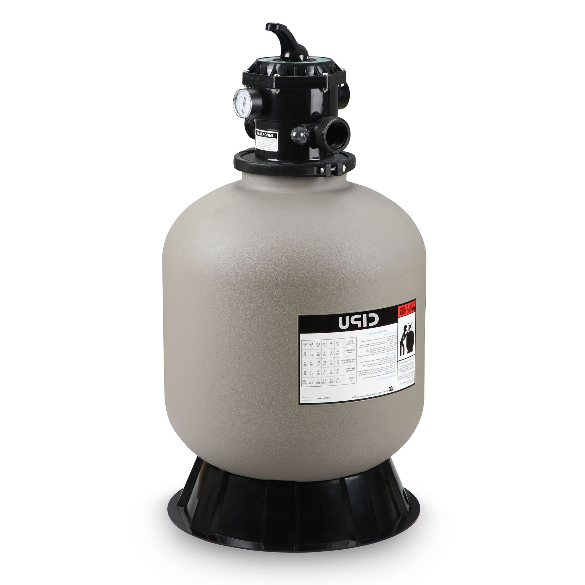 24-Inch Top Mount Swimming Pool Sand Filter with 6-Way Valve ...