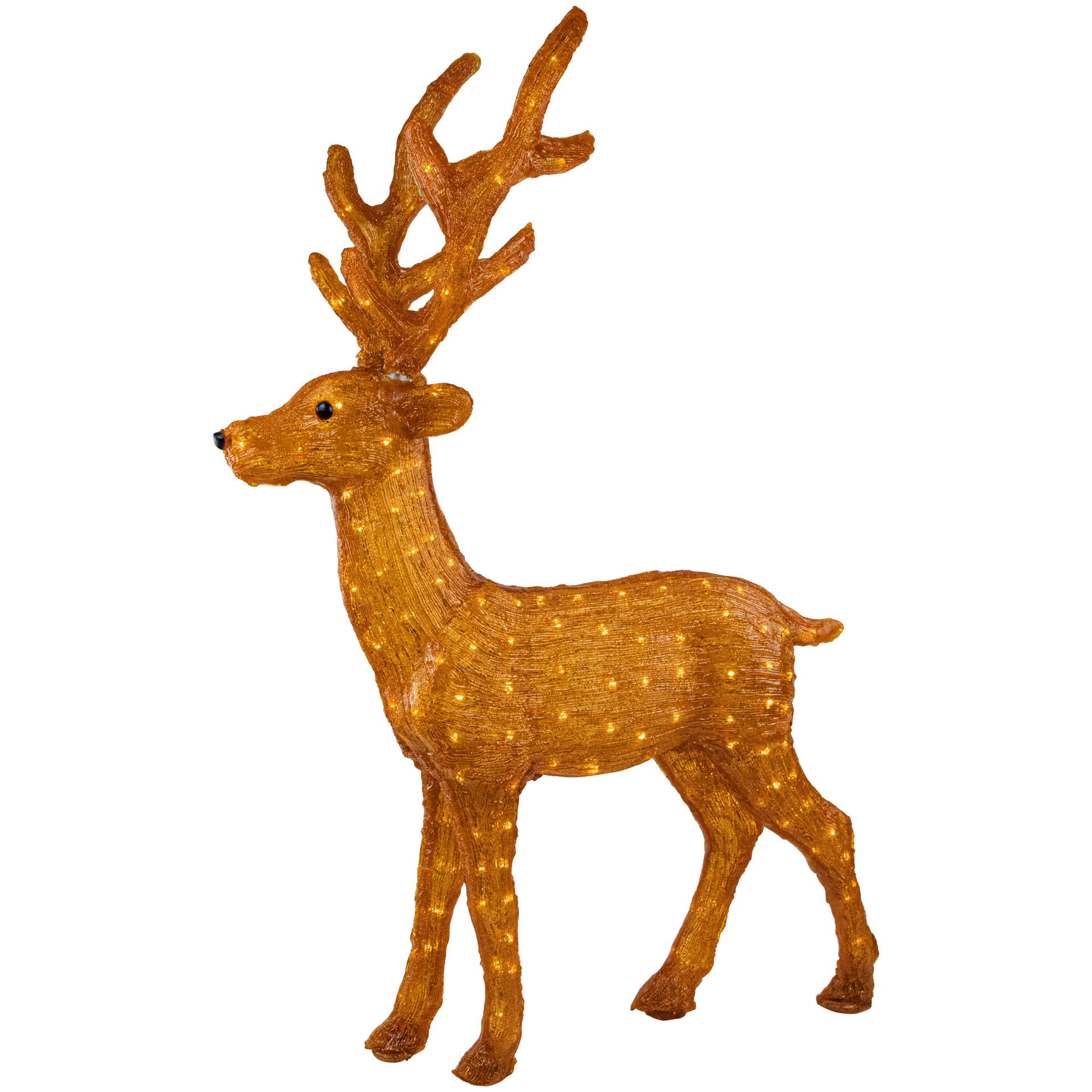 46" LED Lighted Commercial Grade Acrylic Reindeer Outdoor Christmas ...