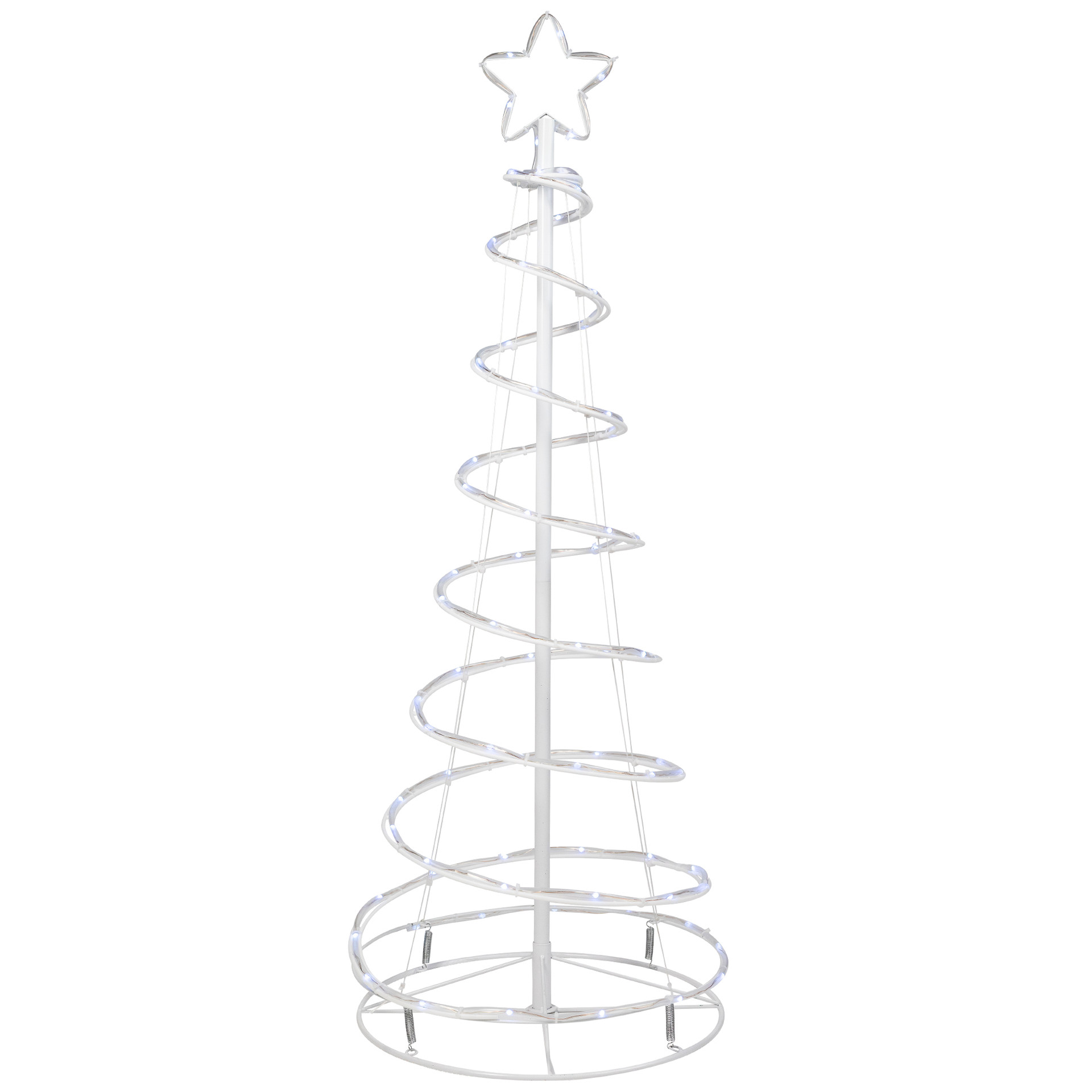 4' LED Color Changing Multiple Function Outdoor Spiral Christmas Tree ...